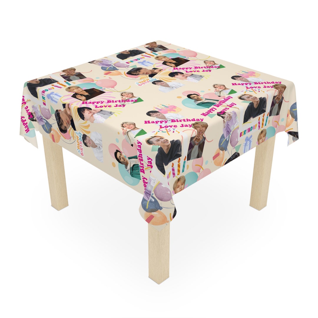 Kpop Enhypen Jay Happy Birthday Tablecloth, Kpop Party Tablecloth ...
