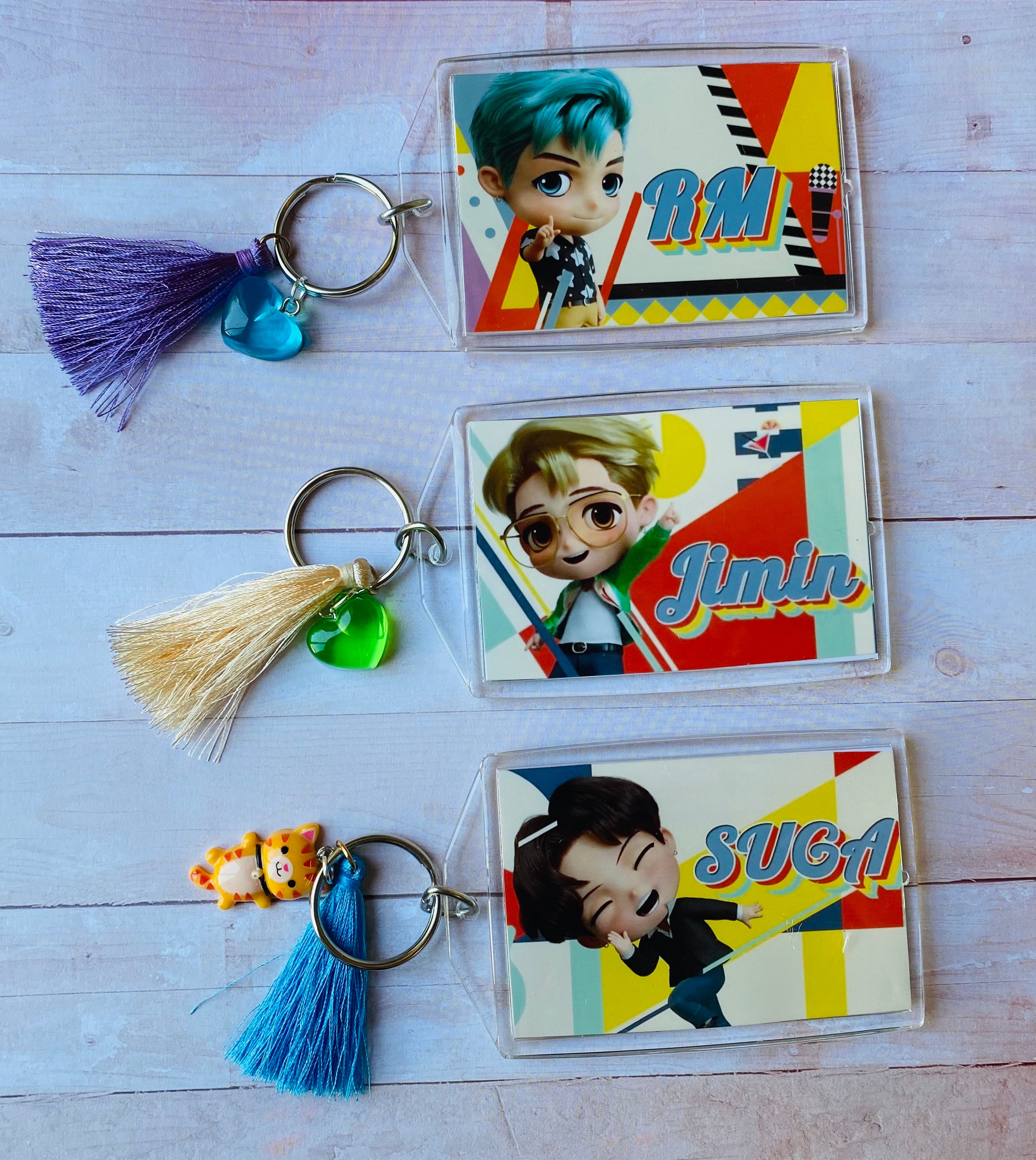BTS Inspired Tiny Tan Dynamite Keychain | Etsy