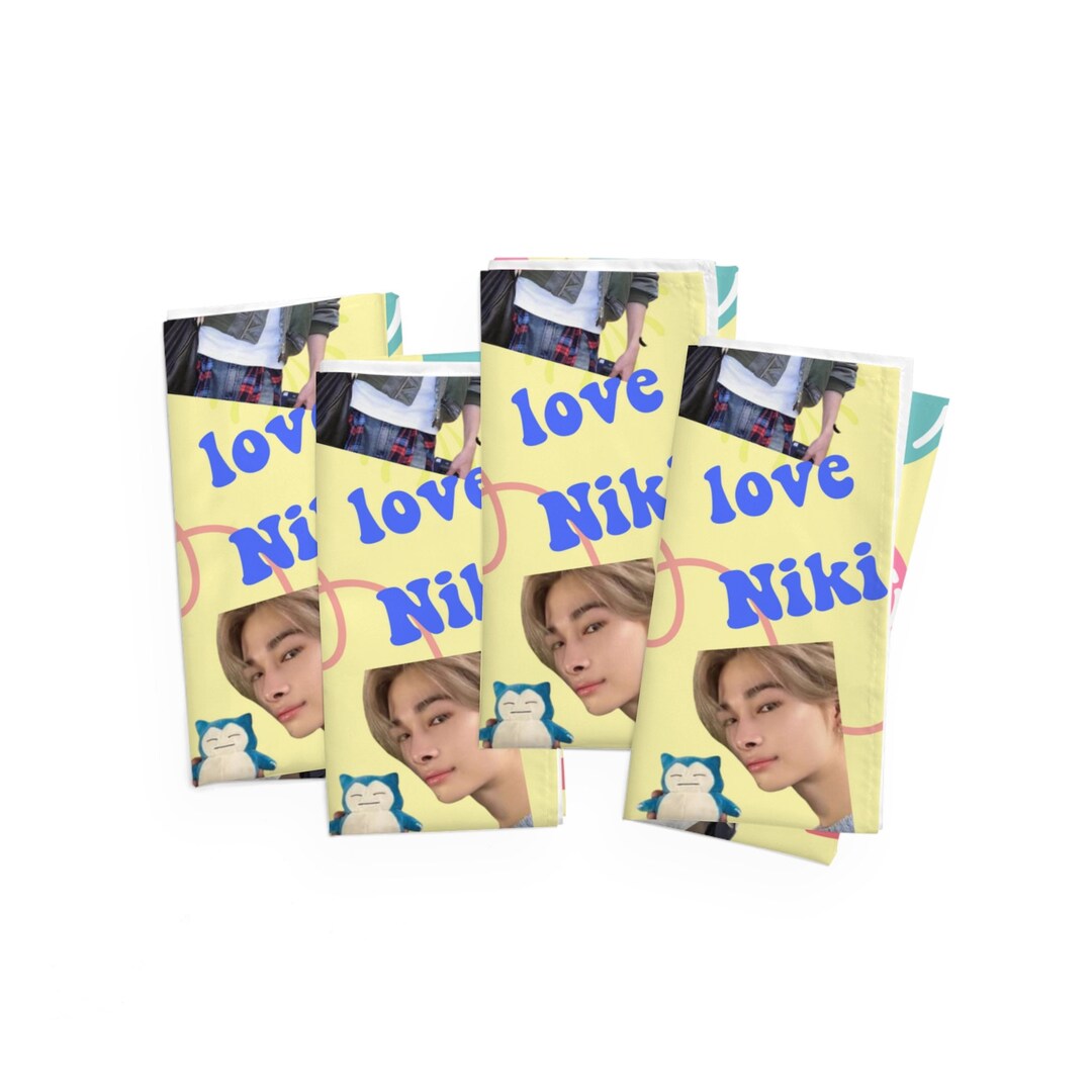Enhypen Inspired Niki Set of 4 Cloth Birthday Napkins, Kpop Party ...