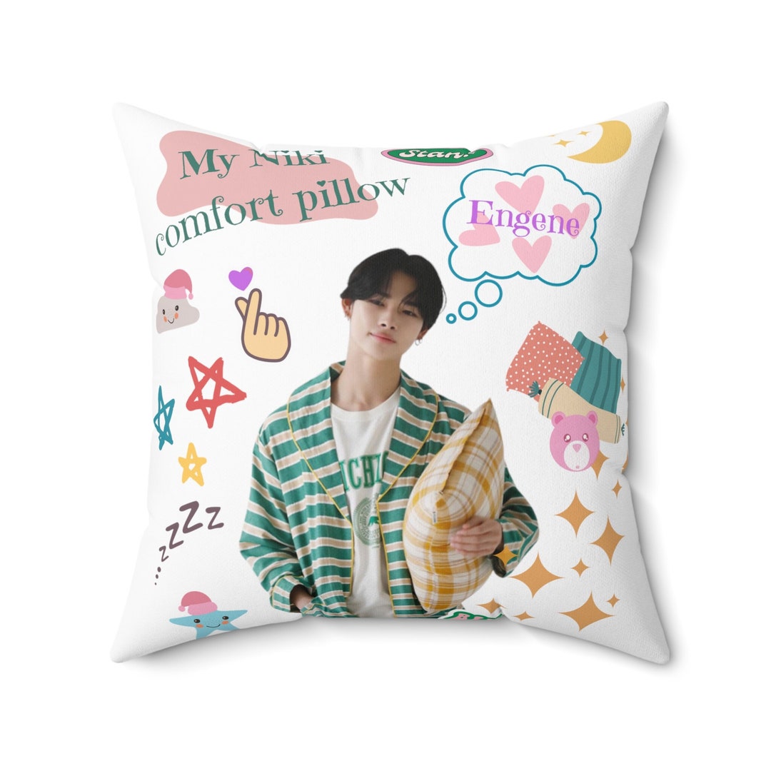 Enhypen Inspired Niki Square Pillow, Room Decor, Kpop Room Decor, Kpop Gift, Bed Pillow, Niki ...