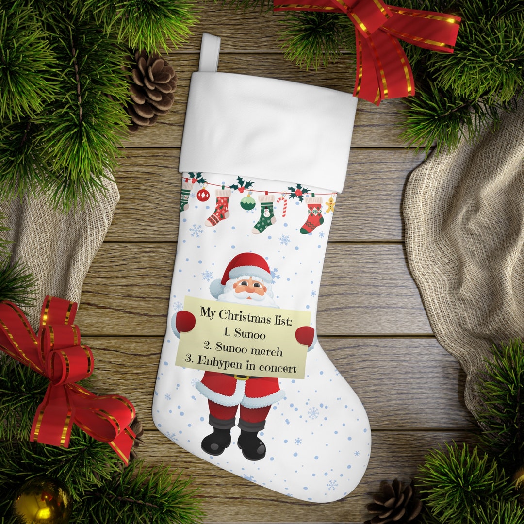 Enhypen Inspired Sunoo Christmas Stocking, Sunoo Stocking, Kpop ...