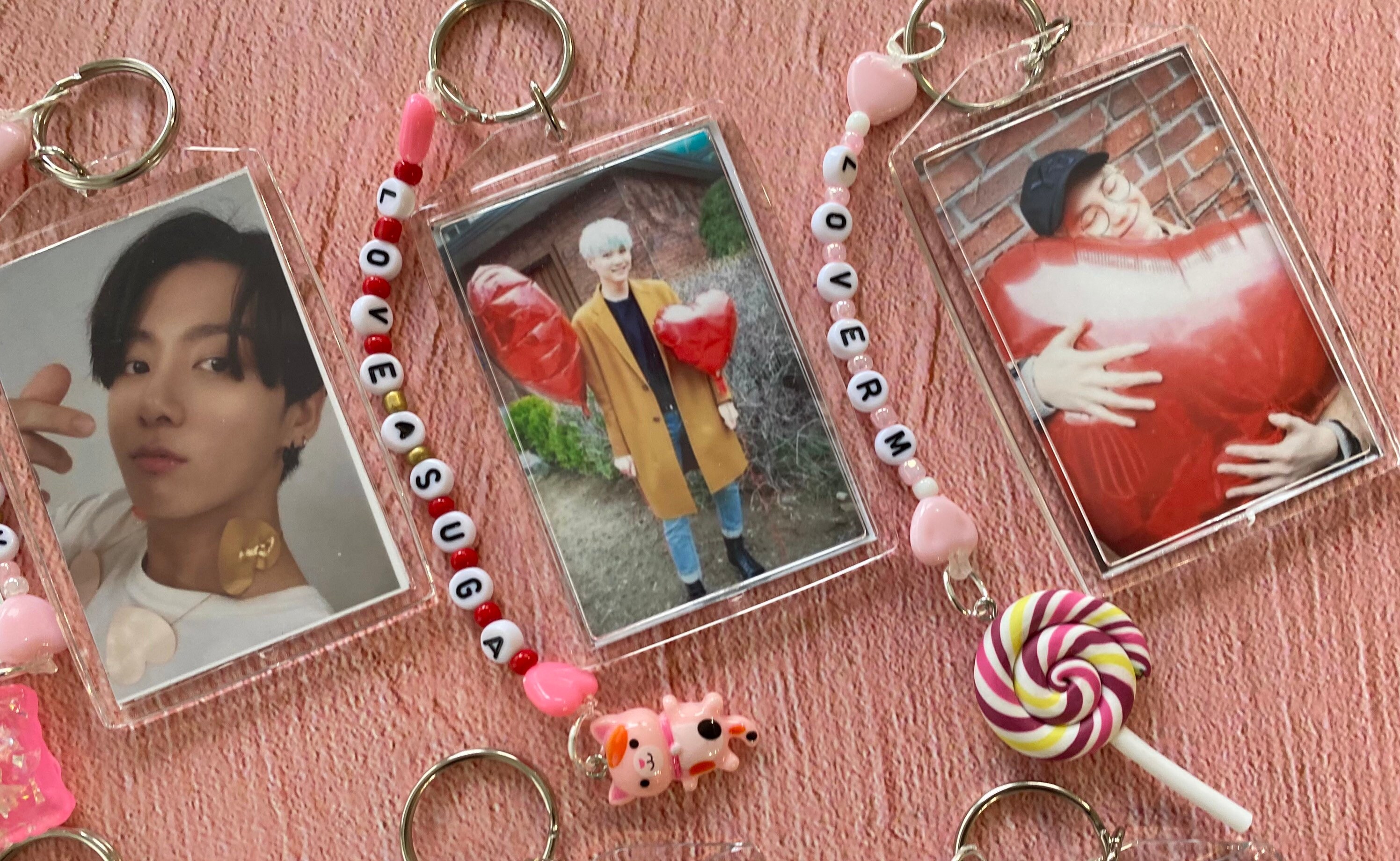 BTS Inspired Double Sided Bias Keychains Valentines Keychains | Etsy