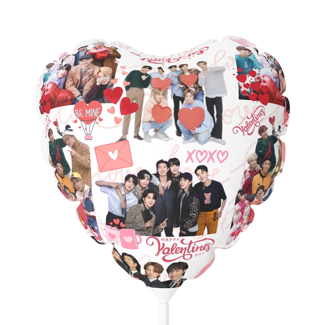 Kpop Mylar Valentines Day Balloon 11", BTS Valentines Balloon, K-pop ...