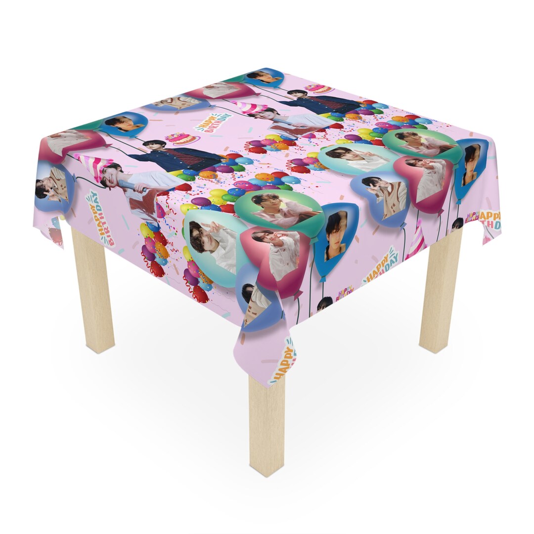 Kpop Enhypen Jungwon Happy Birthday Tablecloth, Kpop Party Tablecloth ...
