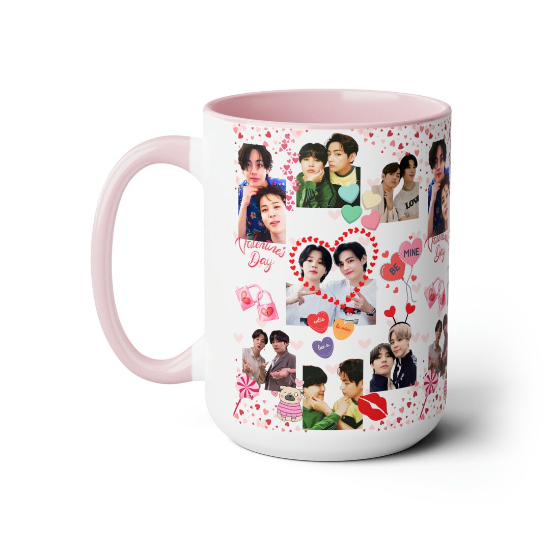 BTS Vmin Valentine's Day15 Oz Mug, Coffee Mug, Valentines Gift Mug, Kpop Mug, K-pop Coffee Cup ...