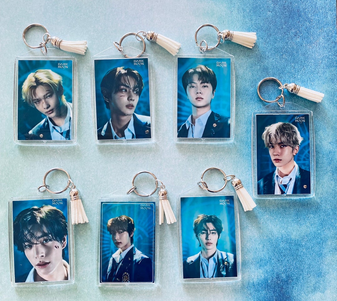 Enhypen Inspired Double Sided Bias Keychains, Dark Moon, Criminal Love ...
