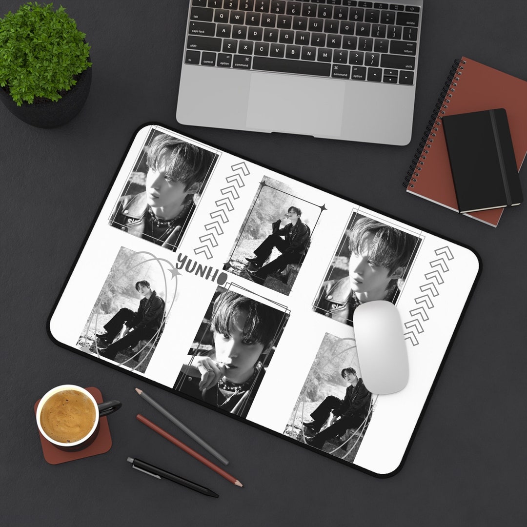 Ateez Yunho Computer Laptop Desk Mat, Kpop 12"x18" Desk Mat, Ateez Desk ...