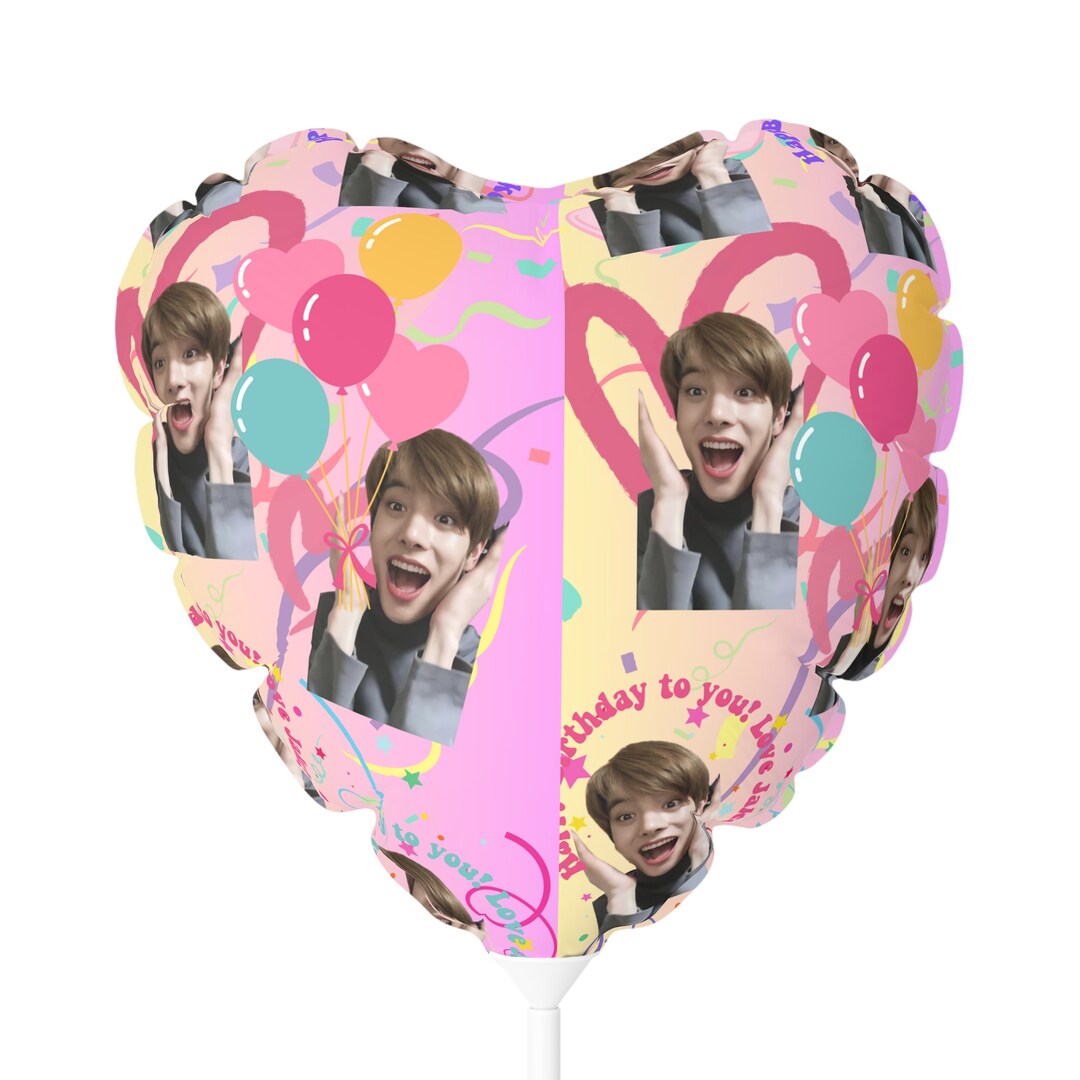Jake Enhypen Mylar Balloon 11", Happy Birthday Balloon, Jake Balloon, Kpop Birthday Party, Heart ...