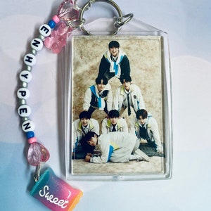 Enhypen Inspired Anniversary Photo Double Sided Keychain, Sunghoon ...