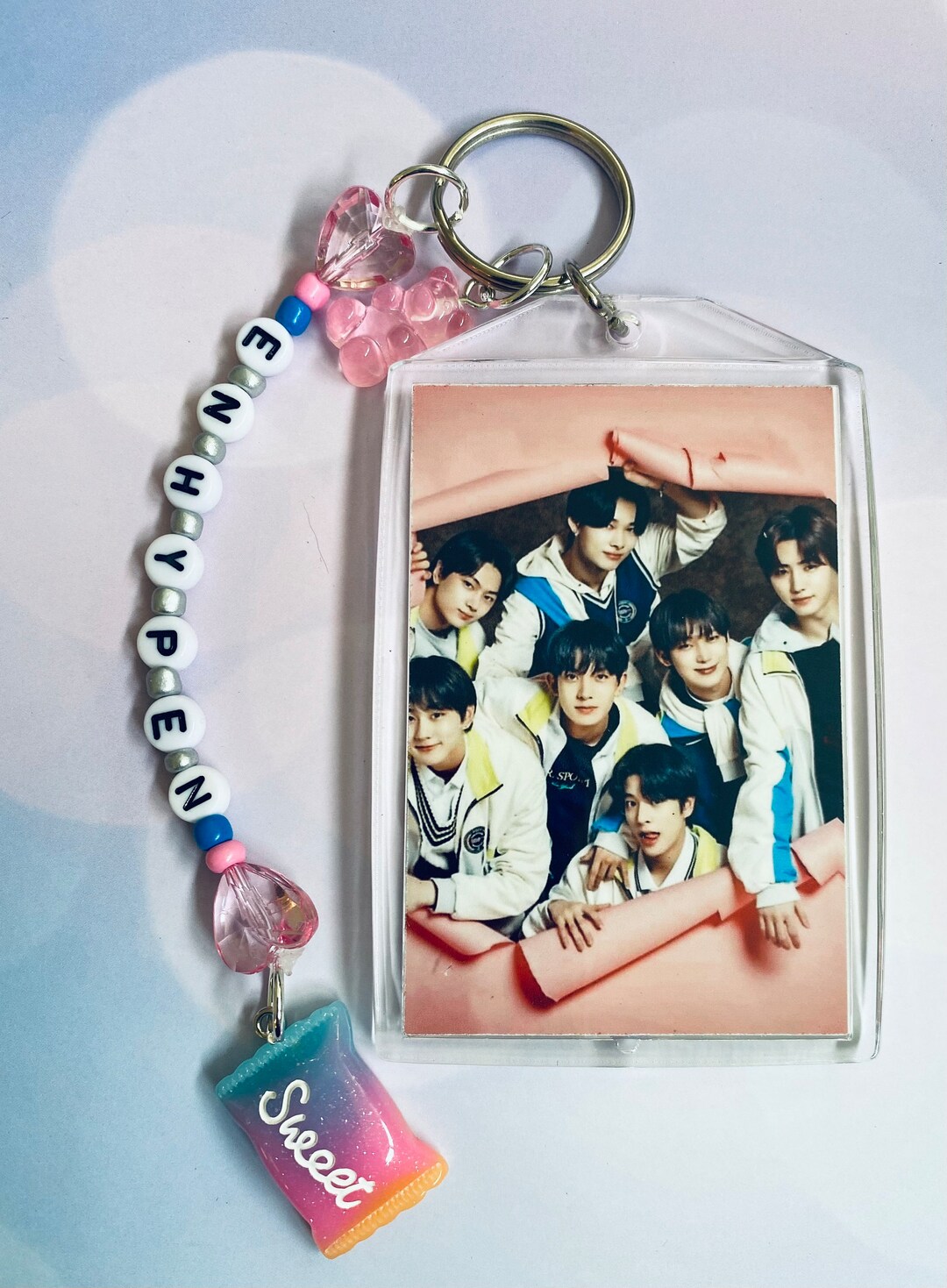 Enhypen Inspired Anniversary Photo Double Sided Keychain, Sunghoon ...