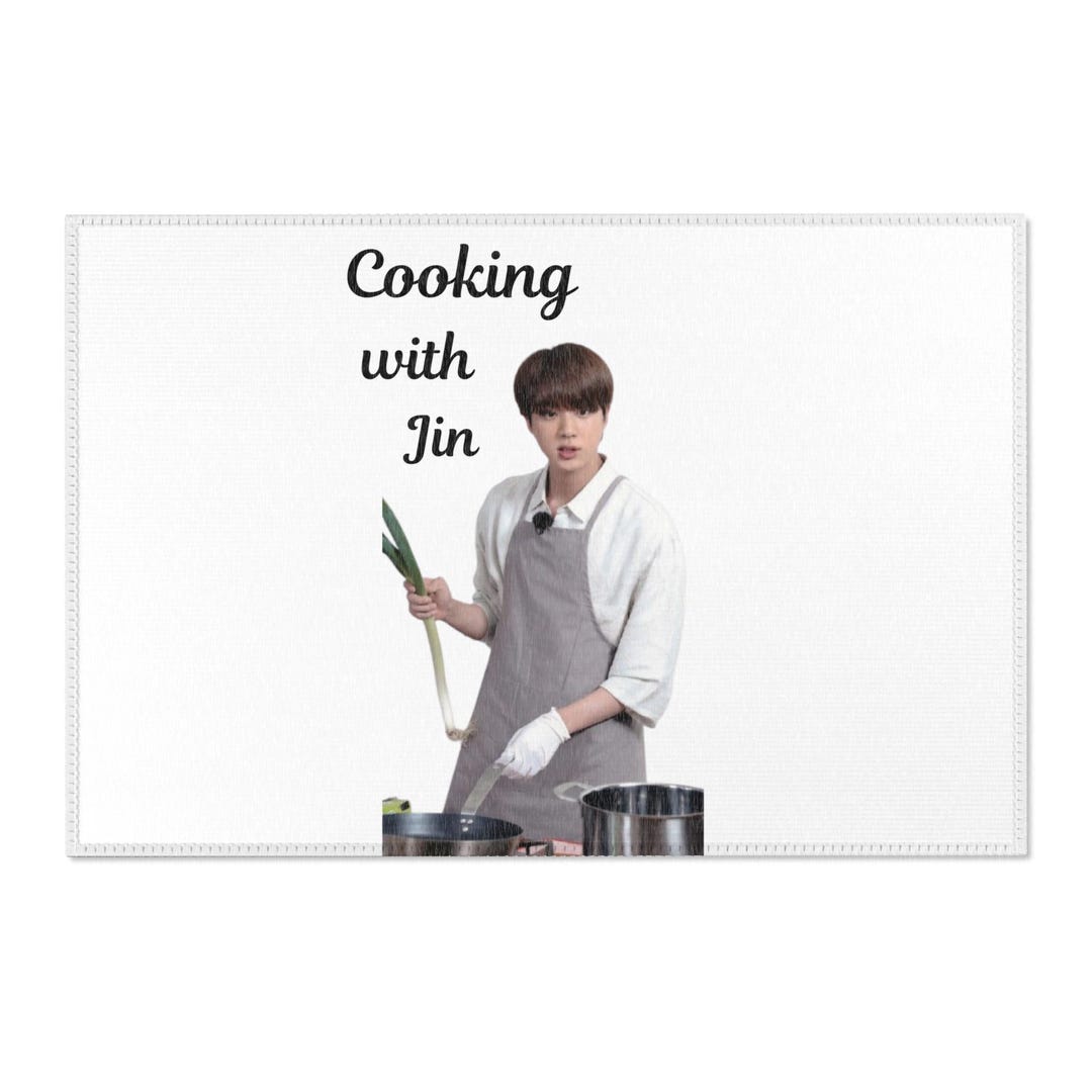 Kpop BTS Cooking With Jin Kitchen Area Rug, Kpop Home Decor, BTS ...