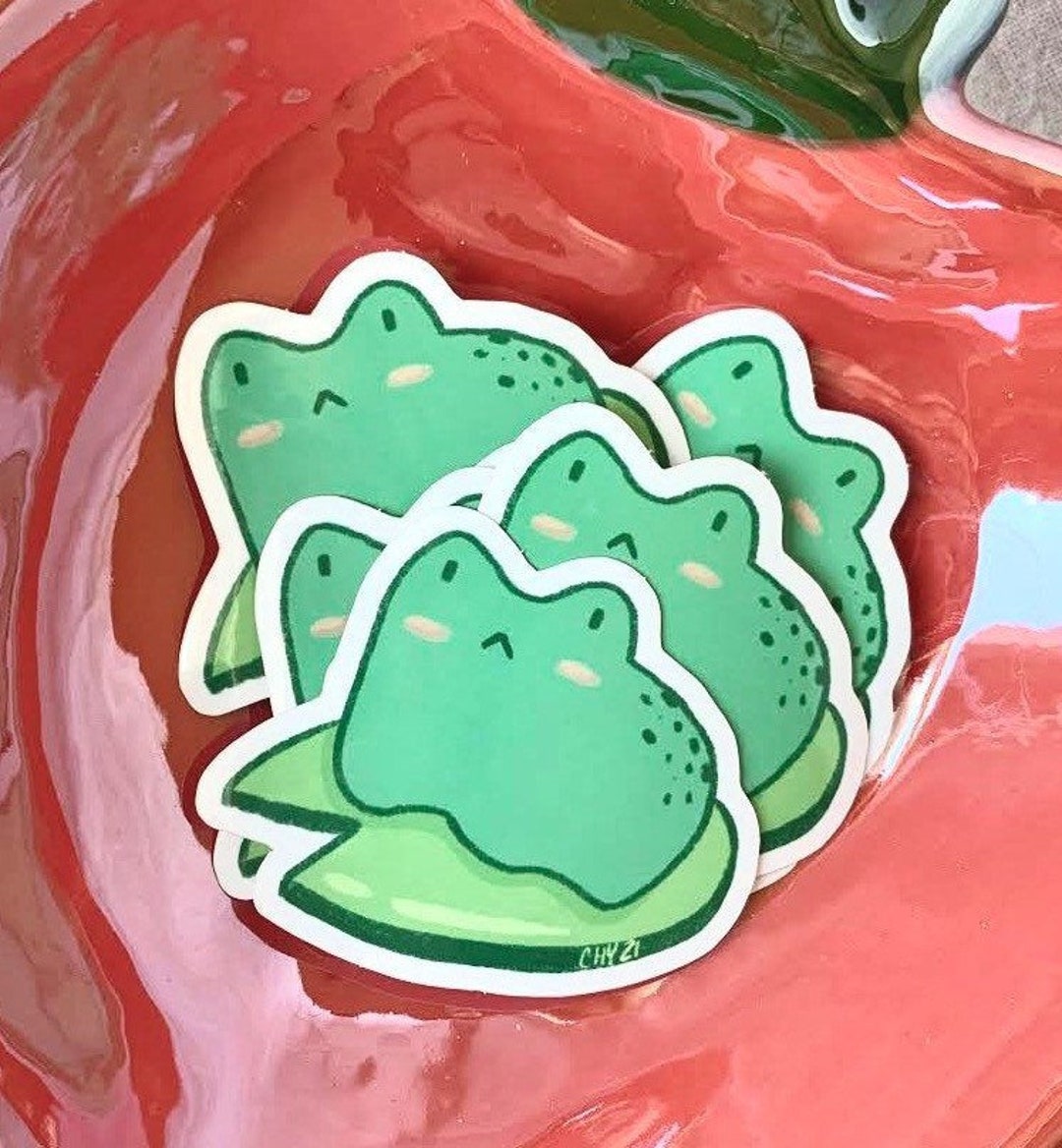 Frog Sticker 2.5x3in Cute Froggy Laptop Sticker Glossy - Etsy