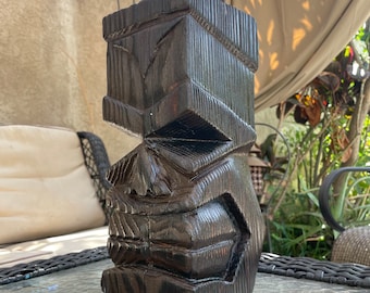 7 KANE TIKI, God of Creation, Hawaiian Tiki God Woodcarving, Tiki Face ...
