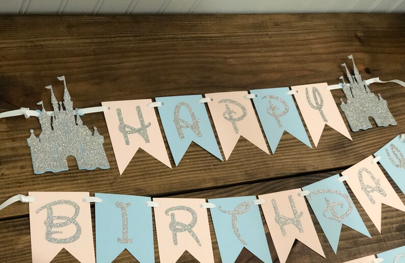 Princess Birthday Banner, Princess Castle Birthday Banner, Princess ...