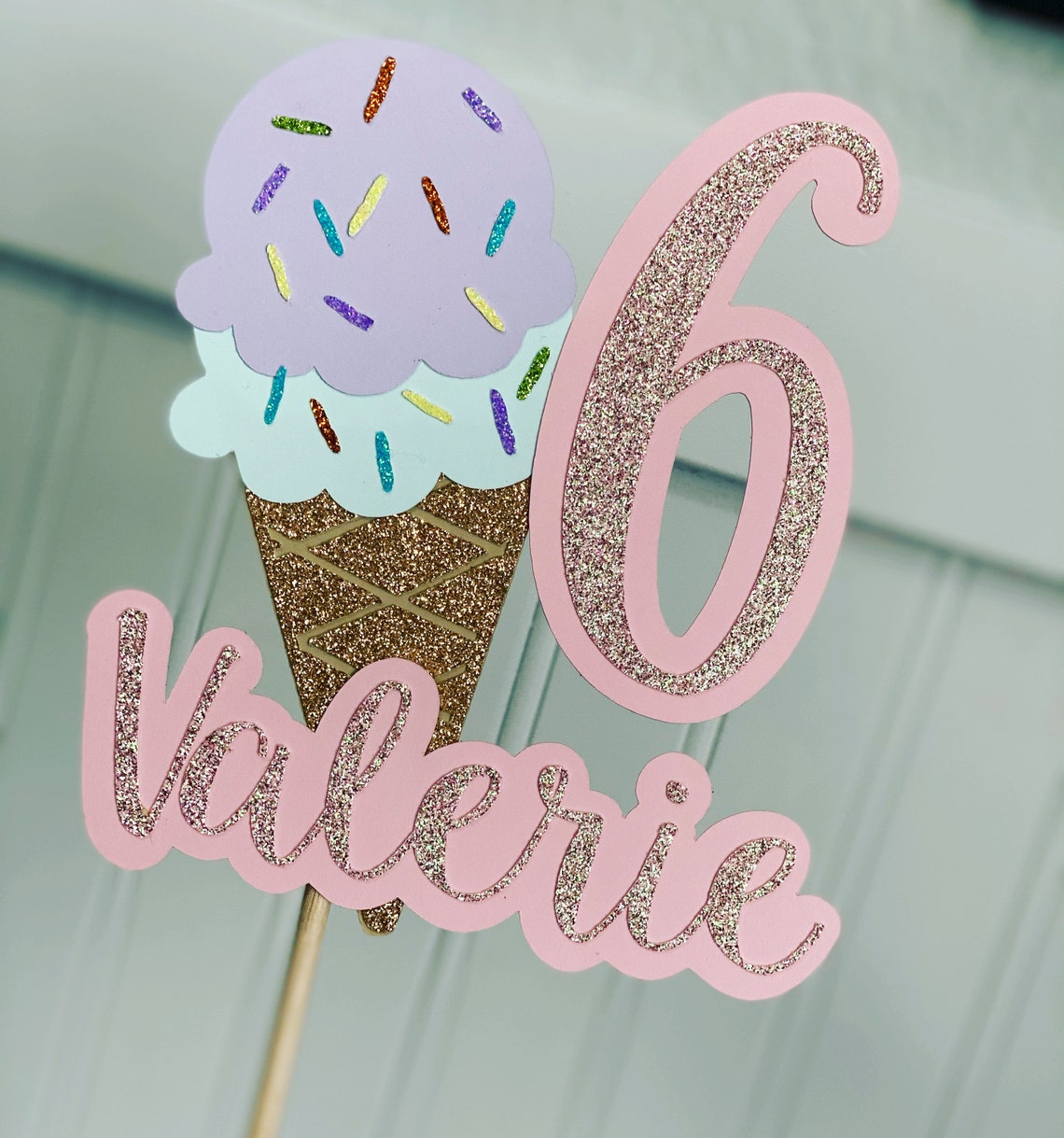 Ice Cream Cake Topper, Sweet Treat Cake Topper, Ice Cream Party Topper ...