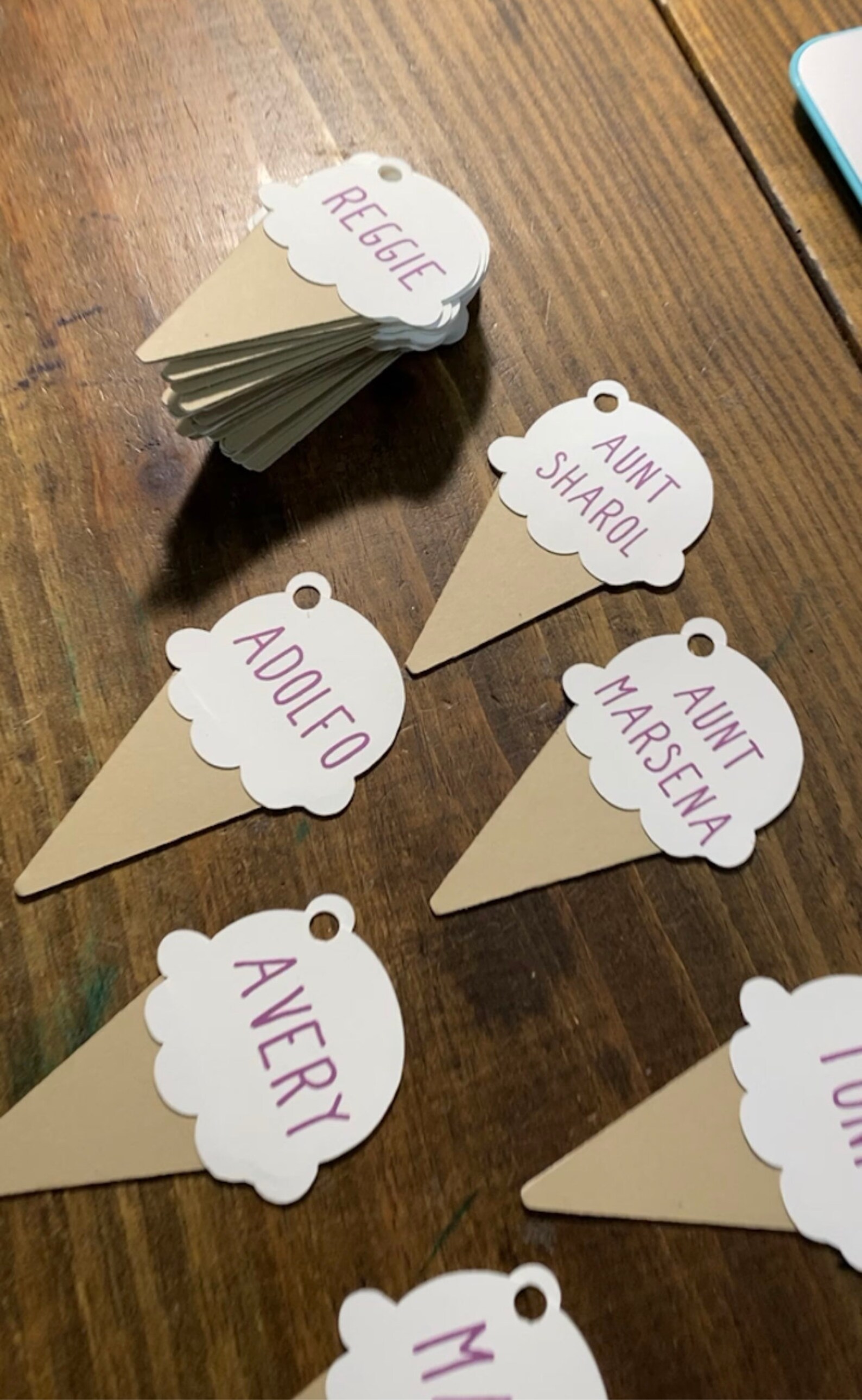 Ice Cream Party Tags, Ice Cream Party Favor Tags, Ice Cream Thank You ...