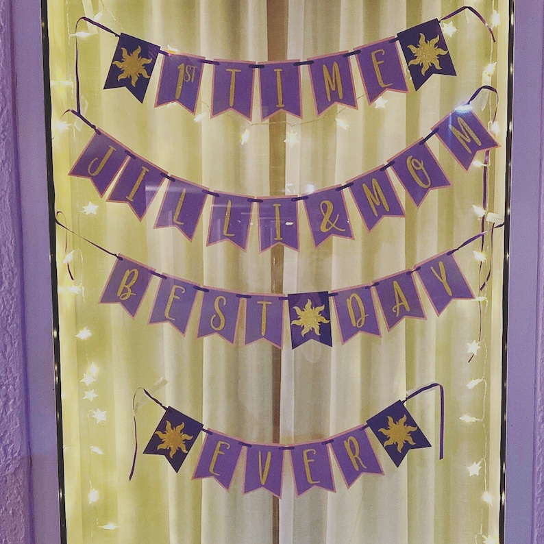 Rapunzel Birthday Banner Tangled Banner Princess Party - Etsy