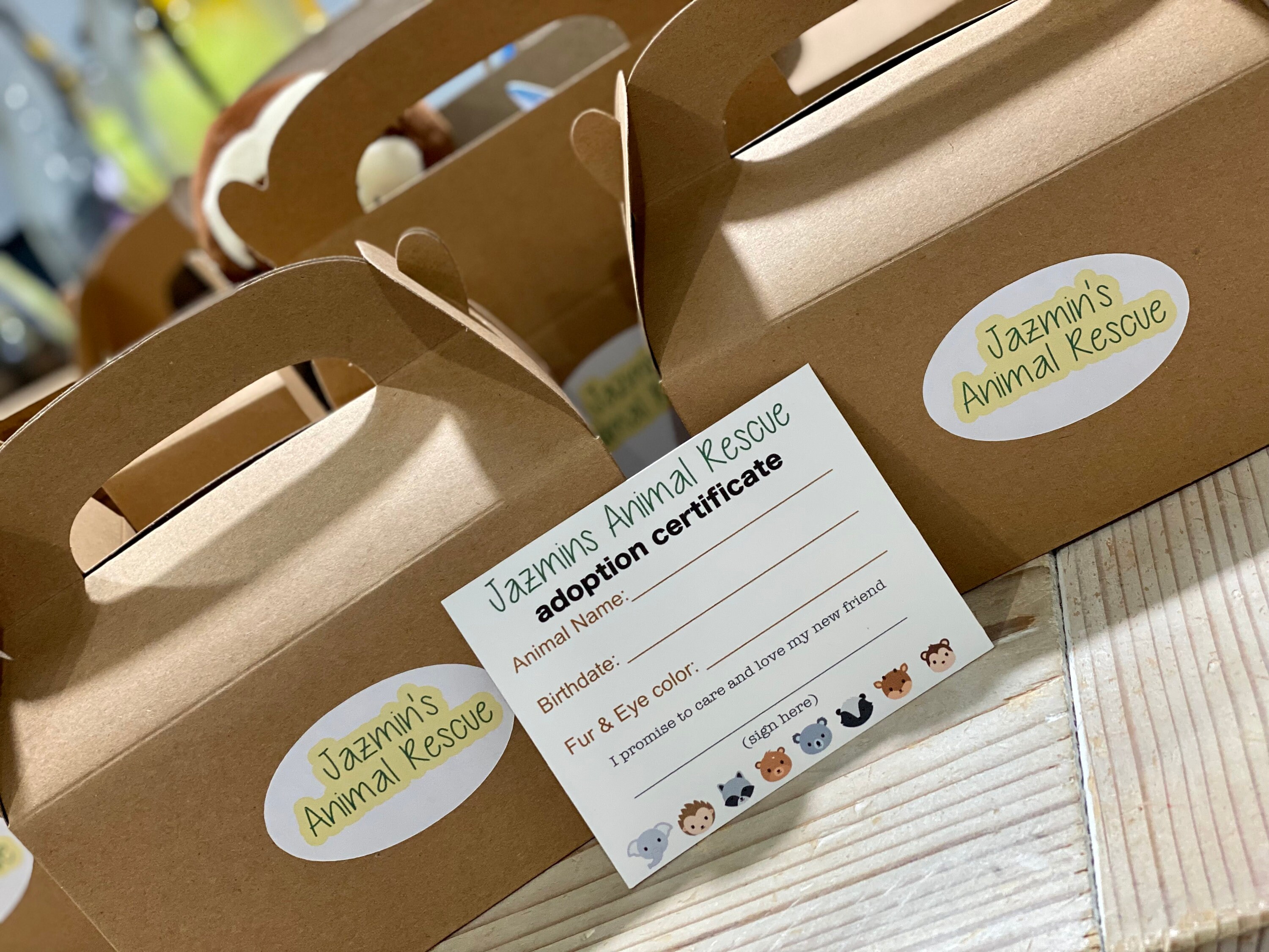 Custom Party Favor Box Animal Rescue | Etsy