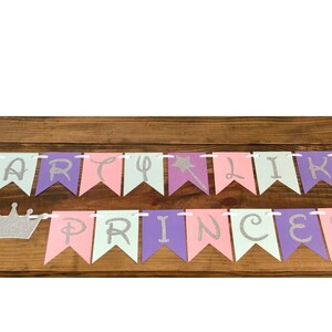 Party Like a Princess Banner, Princess Banner, Bridal Shower Banner ...