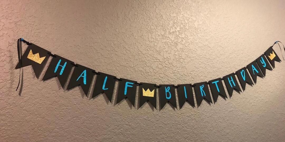 Half Birthday Banner, Half Birthday Party, Half Birthday Decor, Party ...