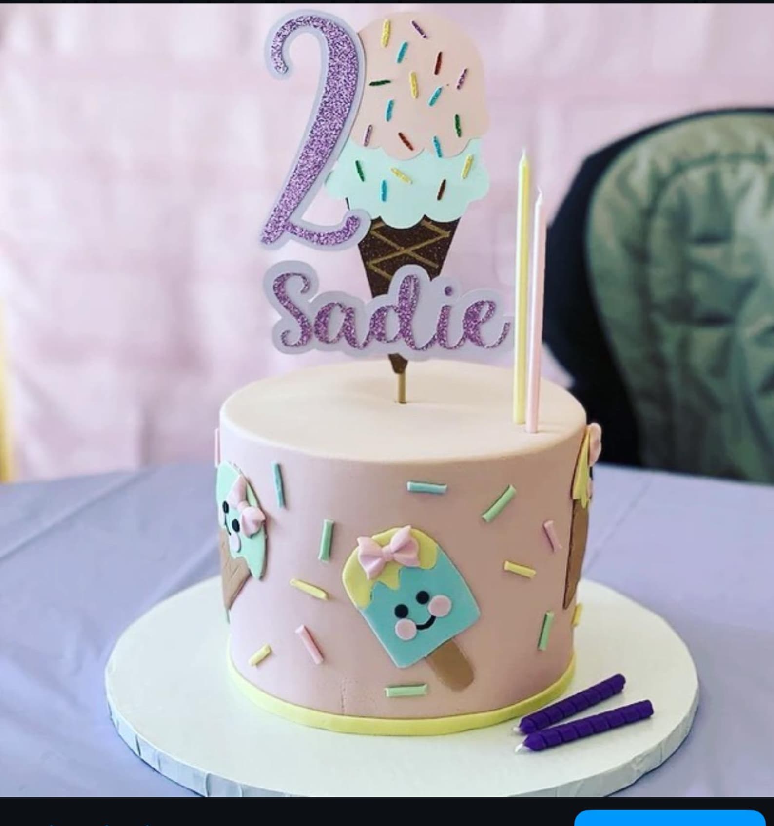 Ice Cream Cake Topper, Sweet Treat Cake Topper, Ice Cream Party Topper ...