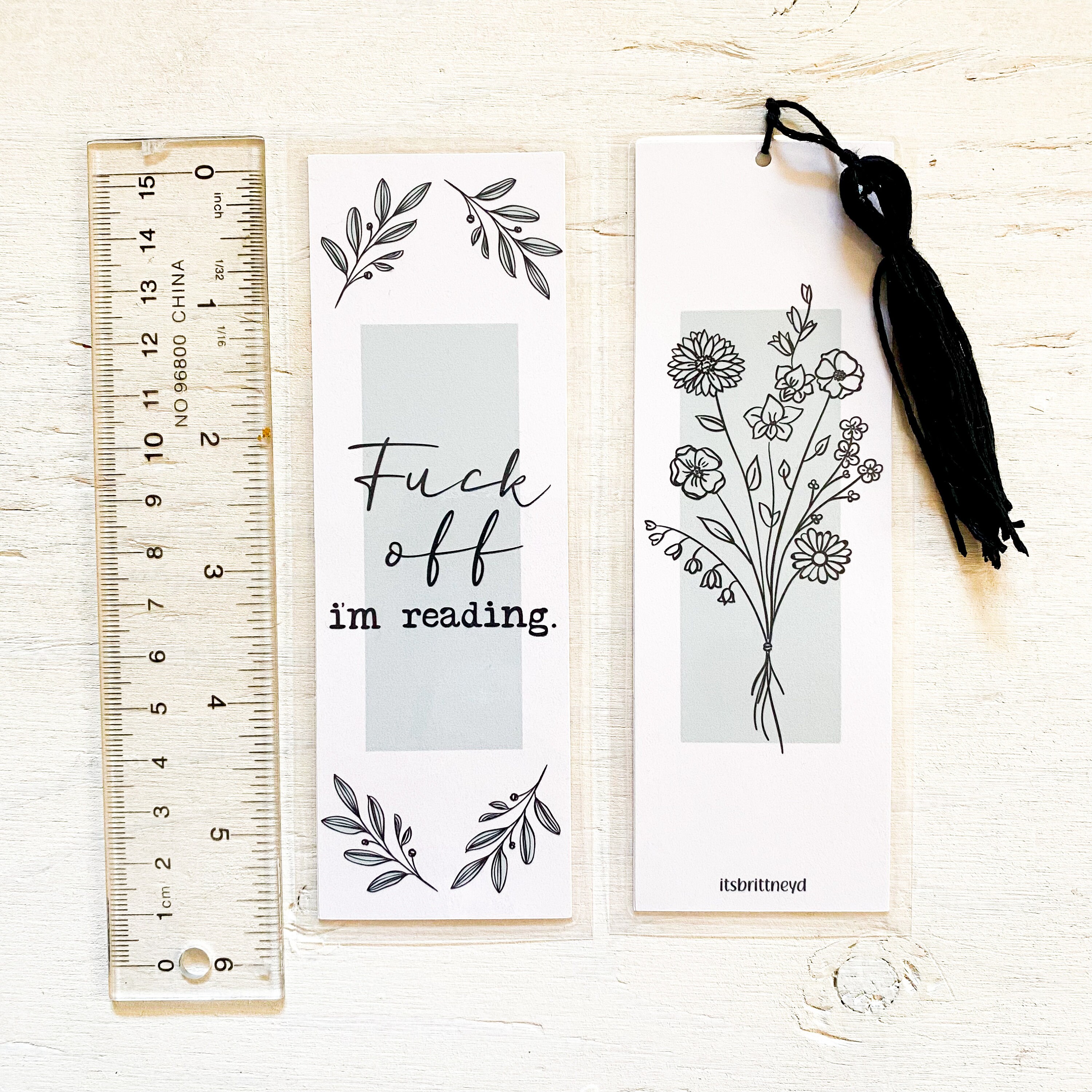 F off Im Reading Bookmarks Funny Double Sided Laminated - Etsy