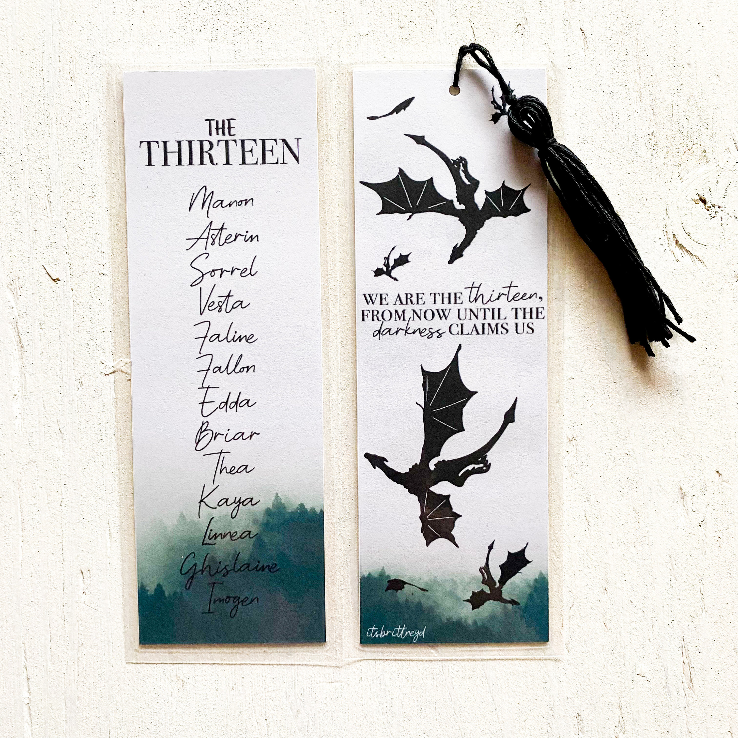 The Thirteen Bookmark Double Sided Laminated Bookmarks With | Etsy