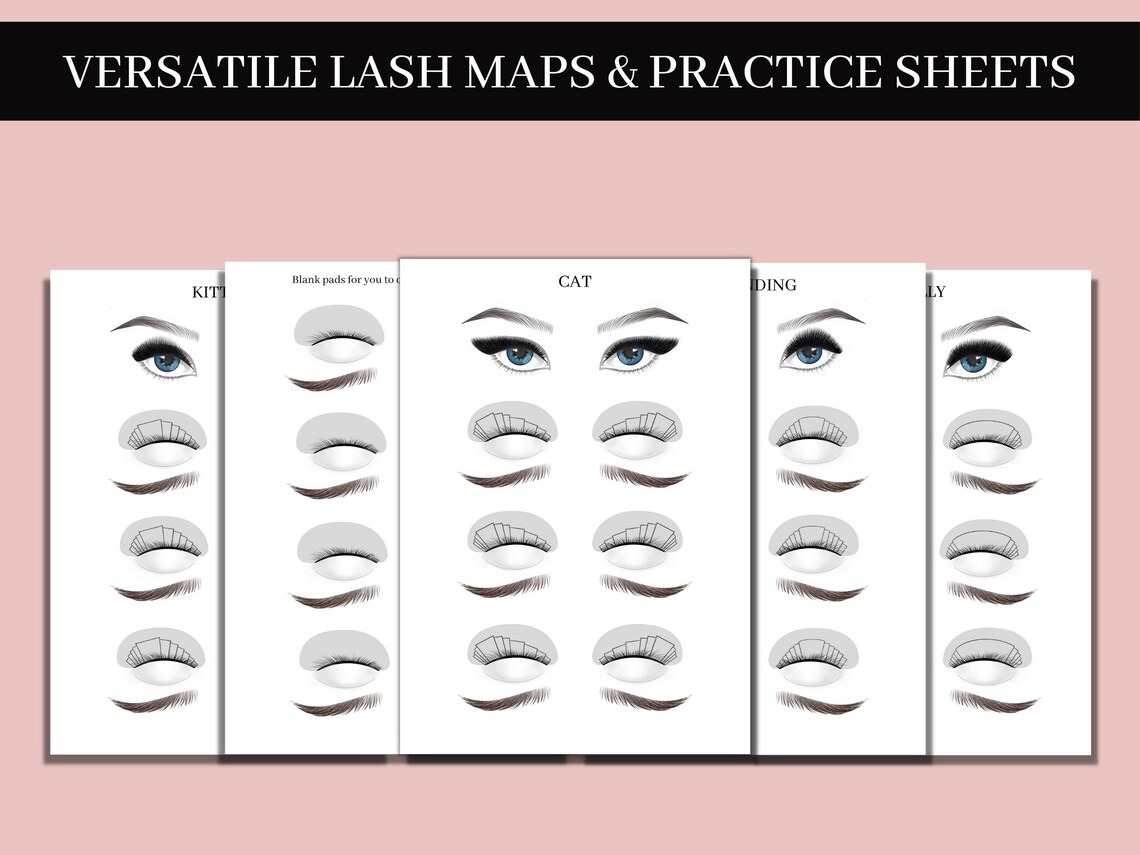LASH MAPPING Guides for Eyelash Extensions. Students/trainers - Etsy