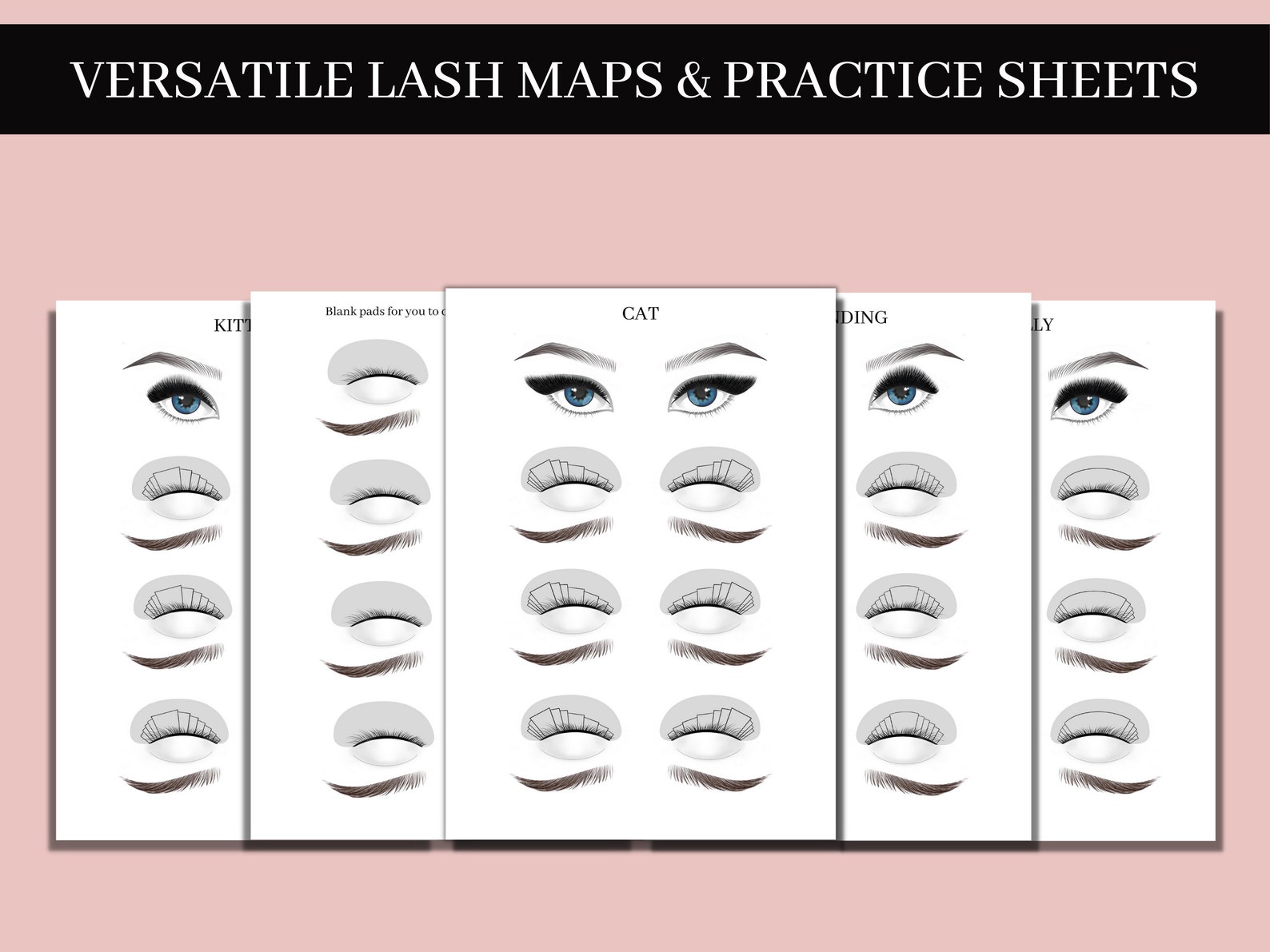 LASH MAPPING Guides for Eyelash Extensions. Students/trainers - Dolly ...