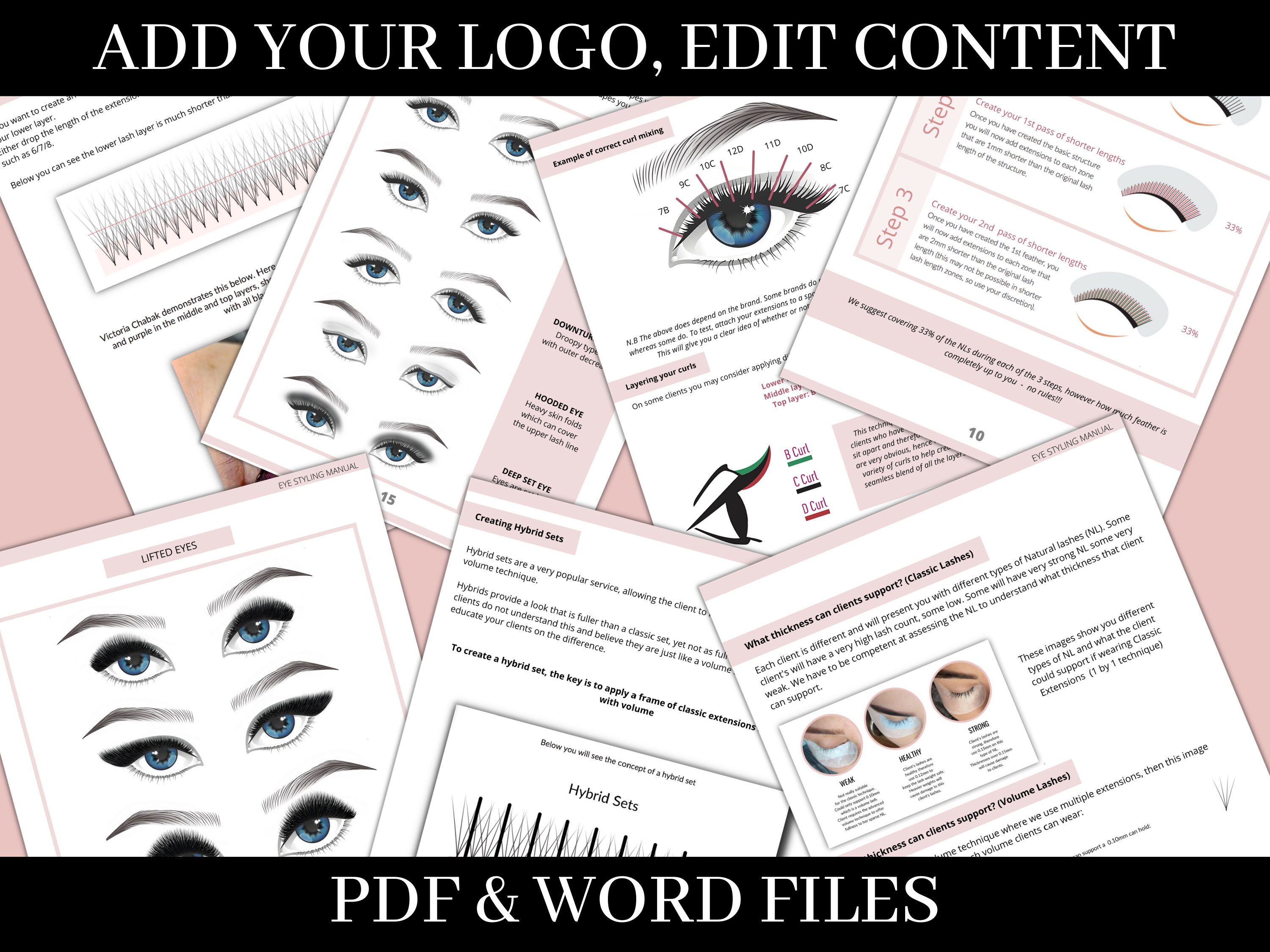 Editable Eye Styling Eyelash Extensions Manual. PDF & Word Downloads ...