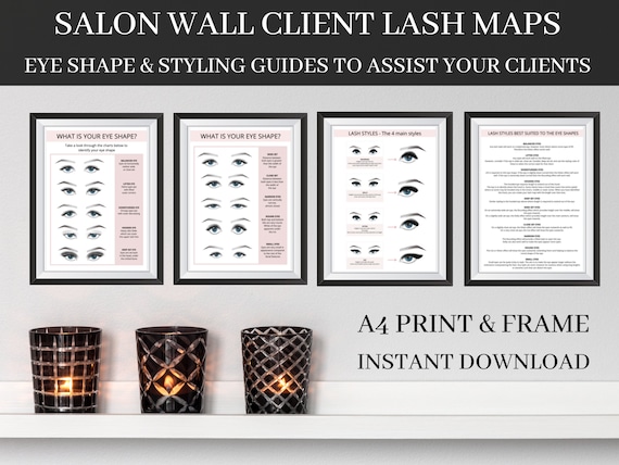 Lash Mapping Lash Styling A4 Wall Print Out. Styling Guides to - Etsy