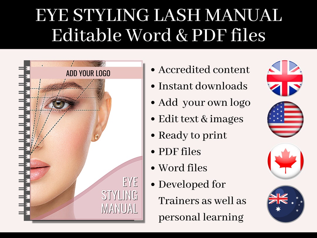 Editable Eye Styling Eyelash Extensions Manual. PDF & Word Downloads ...