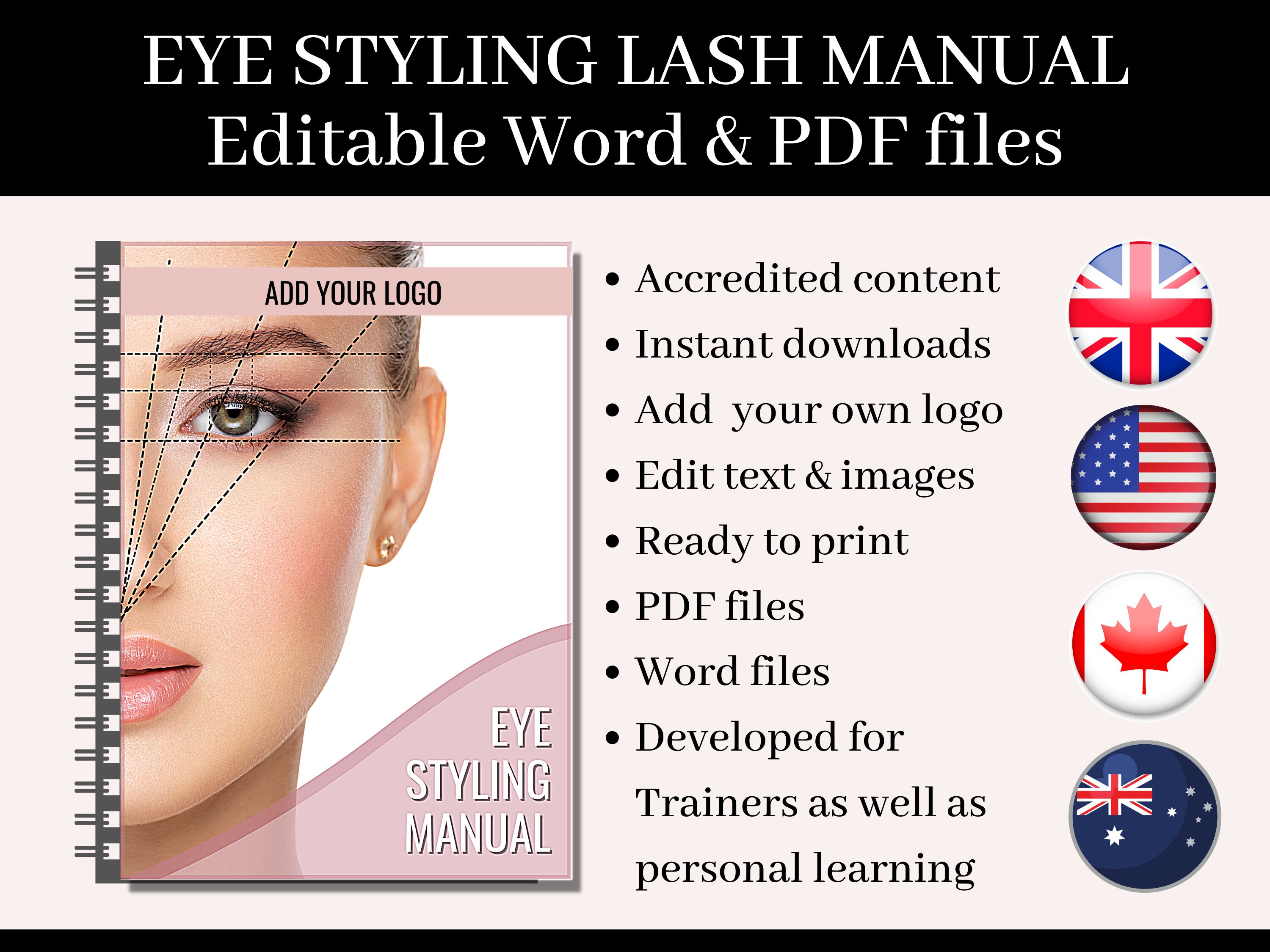 Editable Eye Styling Eyelash Extensions Manual. PDF & Word Downloads ...