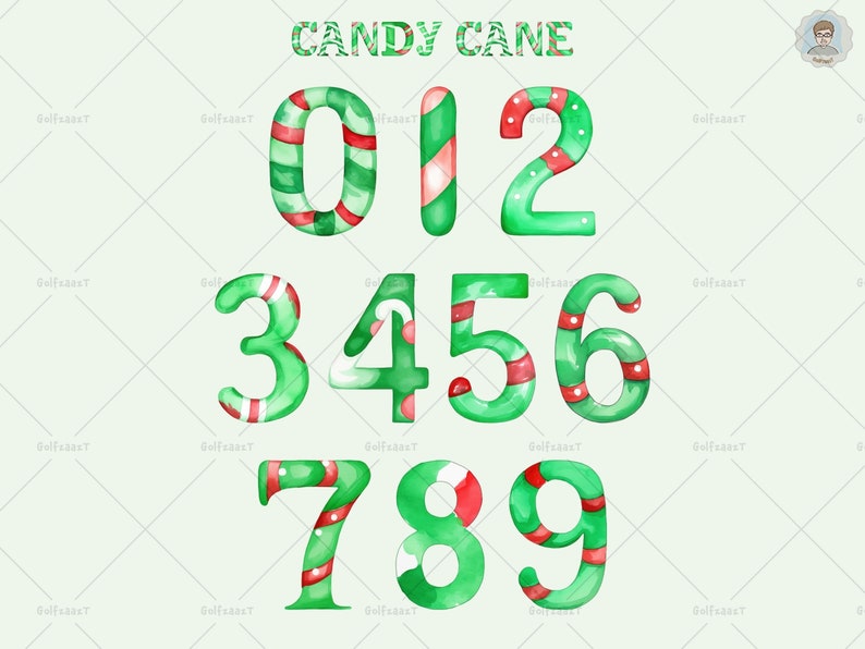 Candy Cane Alphabet Clipart, Christmas PNG Letter, Christmas Font ...