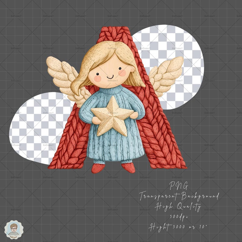 Cozy Christmas Alphabet Clipart, Knitted PNG Letters & Numbers, Bold ...