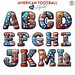 Touchdown Typography, American Football Alphabet & Numbers PNG Clipart ...