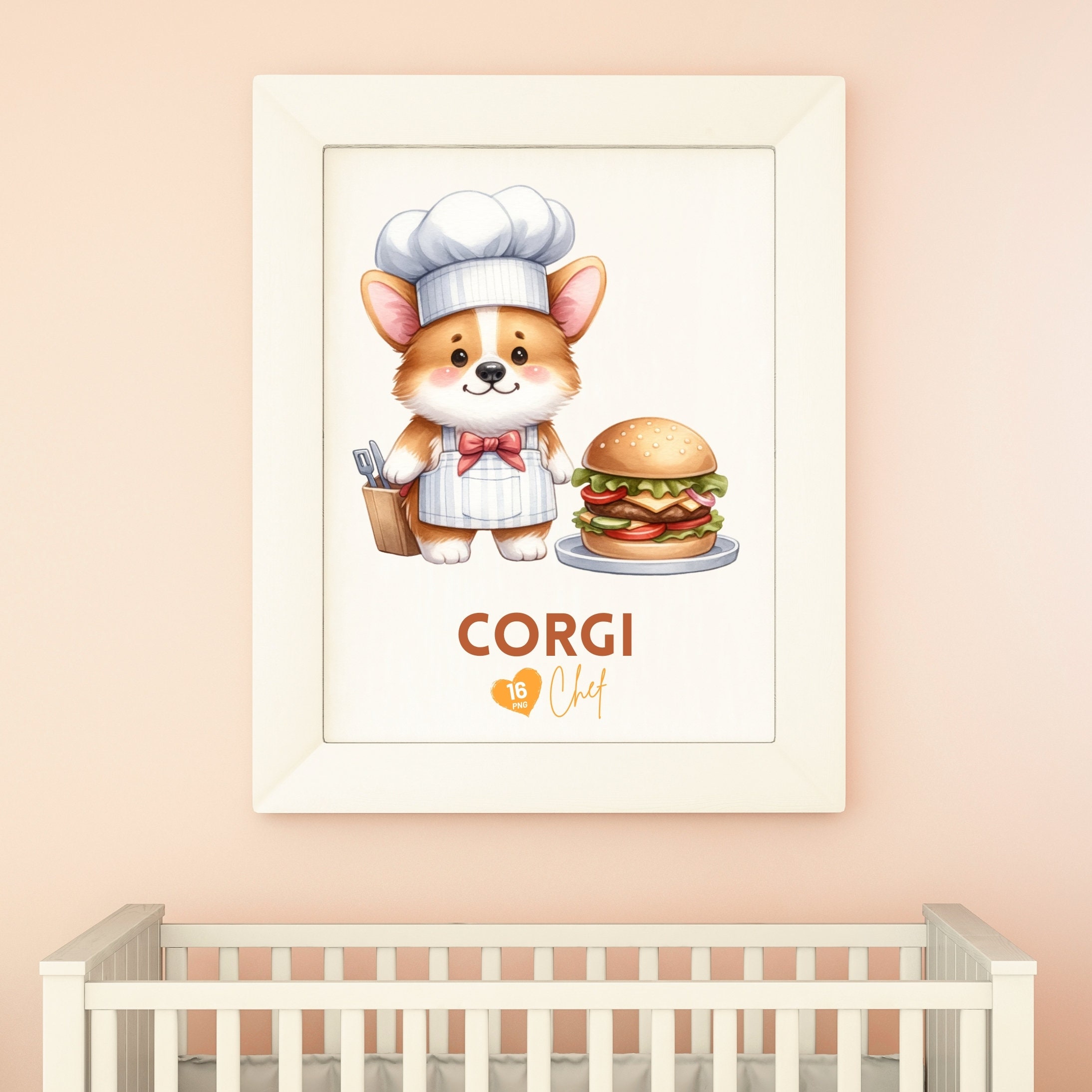 Adorable Corgi Chef Clipart Collection, Cute Dog Cooking, Cute Animal ...