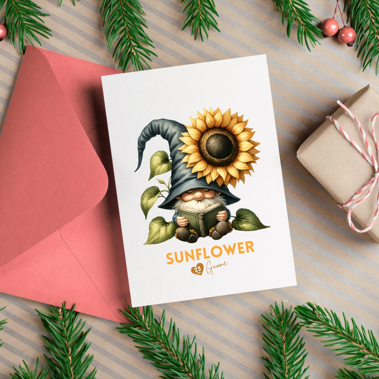 Sunflower Gnome Clipart Bundle, Spring Gnome Png, Gardening Gnome ...