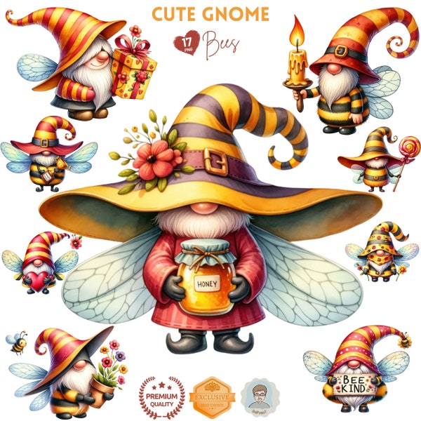 Bee Gnomes Svg - Etsy
