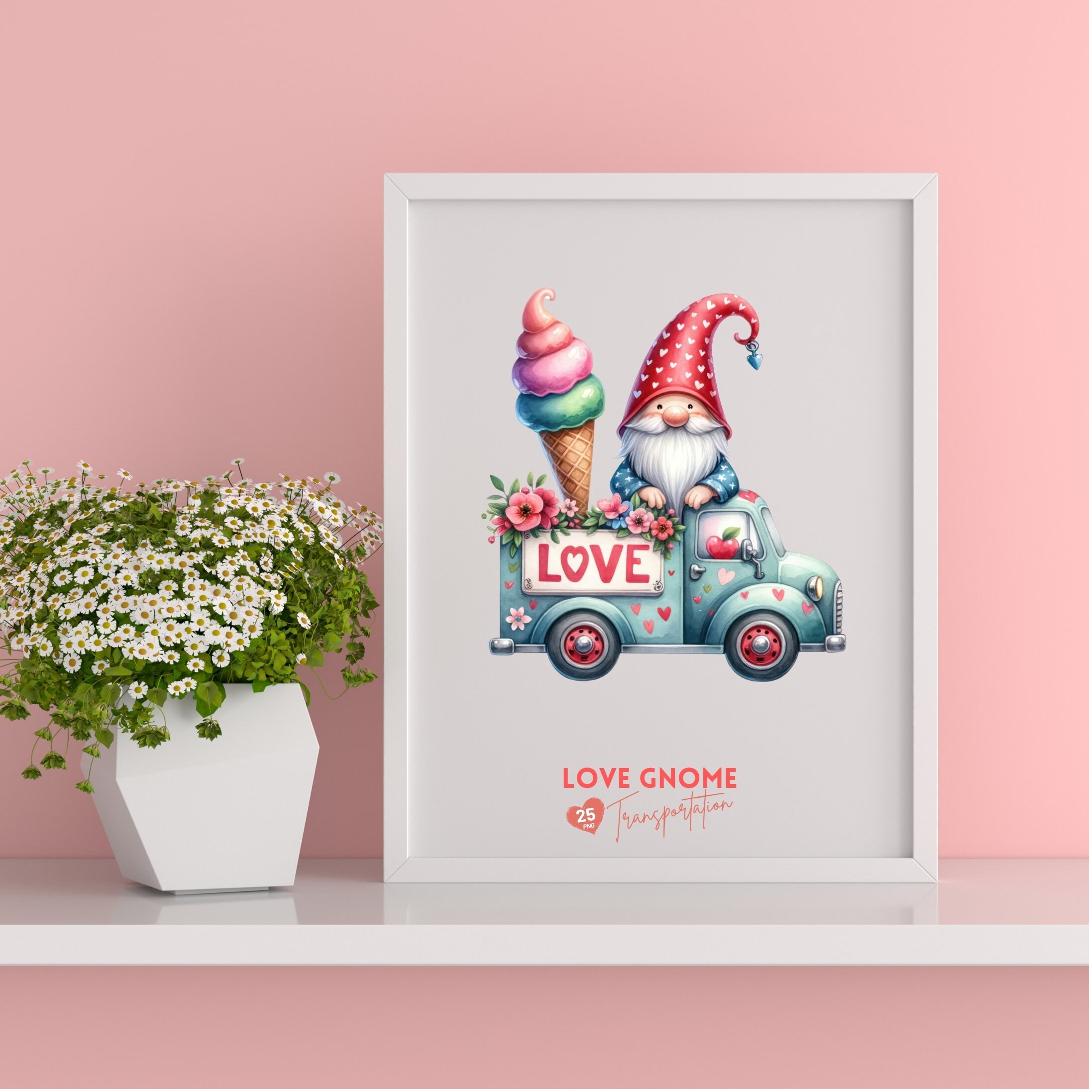 Watercolor Gnome Vehicles Clipart, Gnome Transporation, Clipart for ...