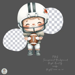 Cute Watercolor American Football Clipart Set, Cute Sports ...