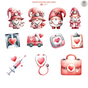 Nurse-doctor Gnomes Clipart, Valentine Day, Medical Gnomes Clipart ...