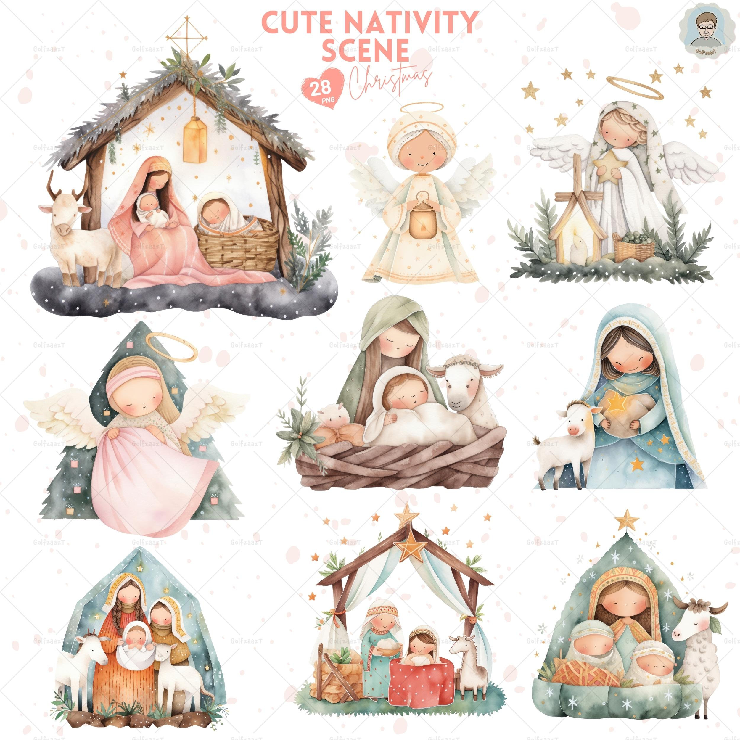 Cute Nativity Clip Art