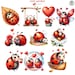 Cute Ladybug Valentine Clipart, Love Bug Clipart, Valentine Sublimation ...