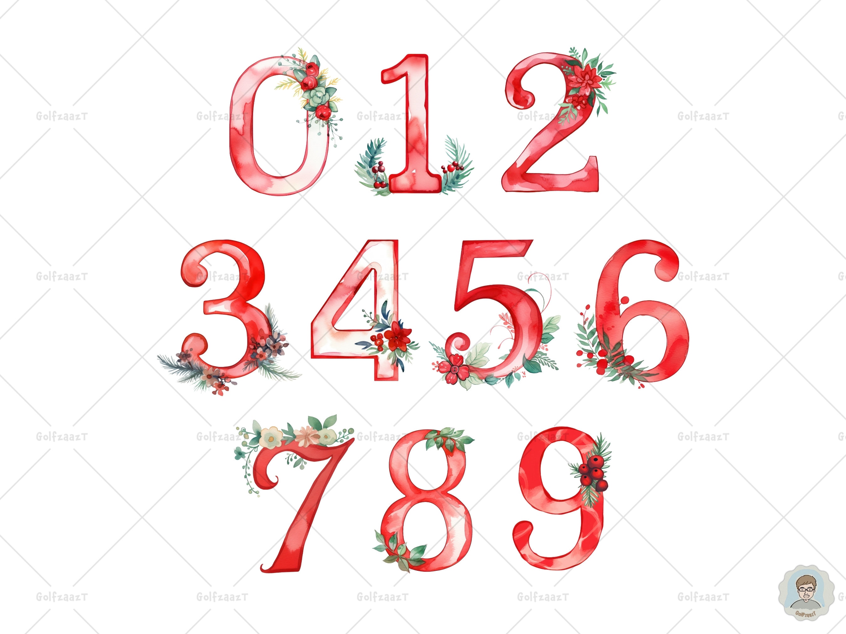 Christmas Alphabet Clipart, Christmas PNG Letter, Christmas Font ...