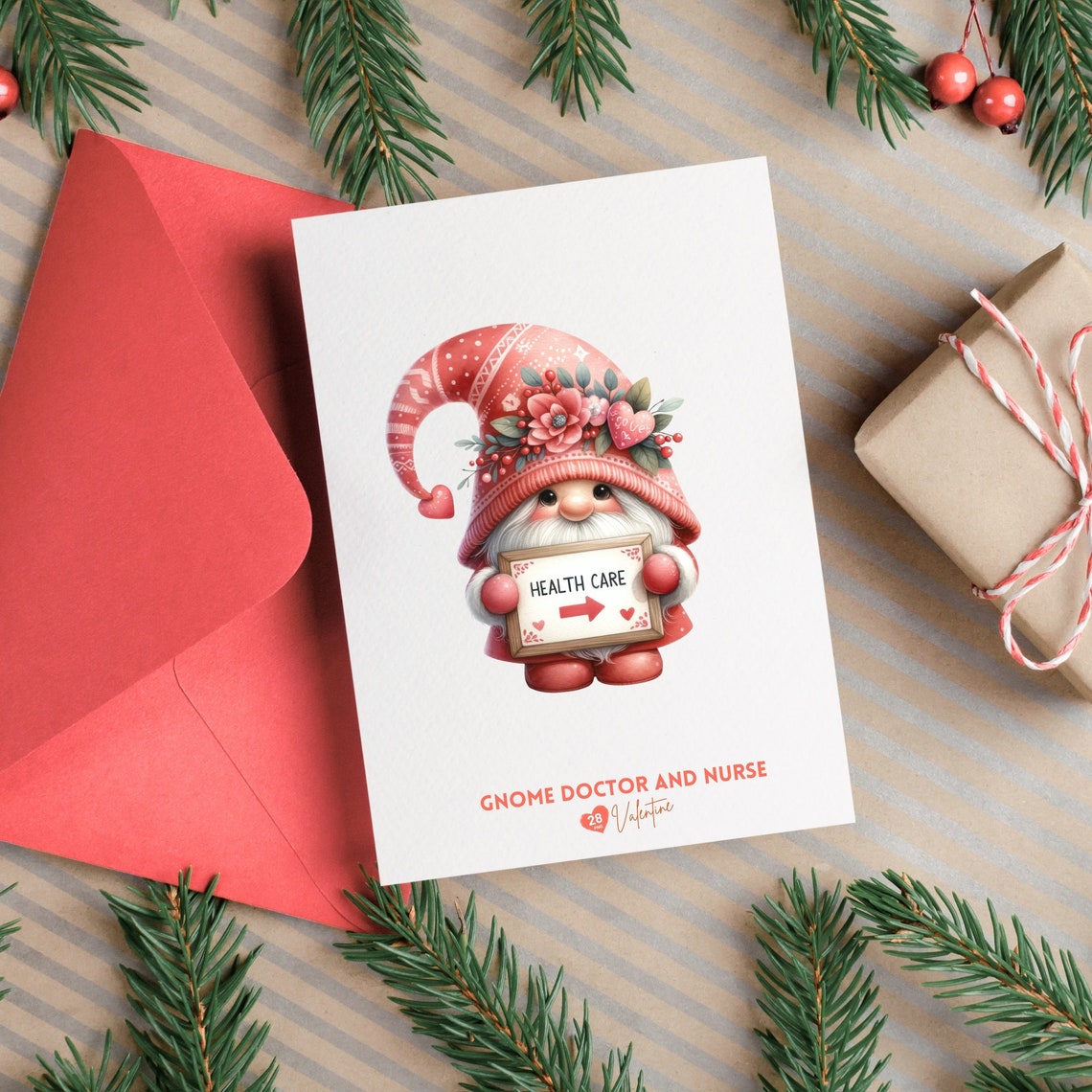 Nurse-doctor Gnomes Clipart Valentine Day Medical Gnomes - Etsy