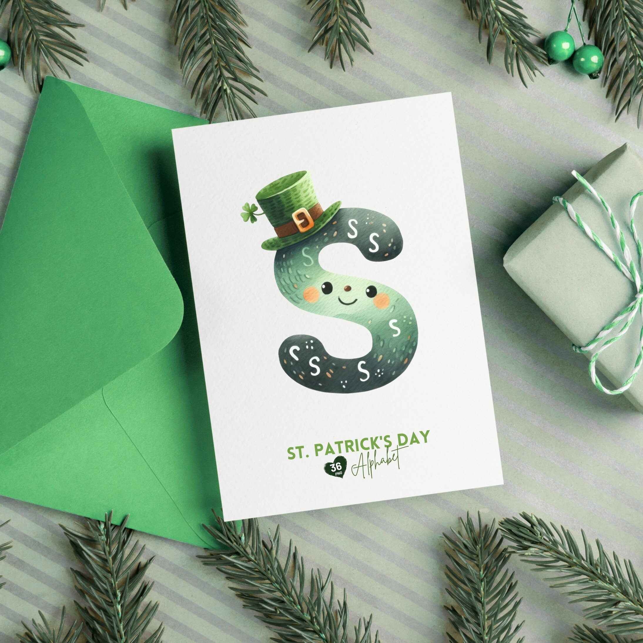 St Patrick Alphabet Clipart PNG Sublimation, Leprechaun Letters Clipart ...