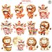 Lion Dance, 2024 Cute Chinese New Year Watercolor Clipart, Traditional ...