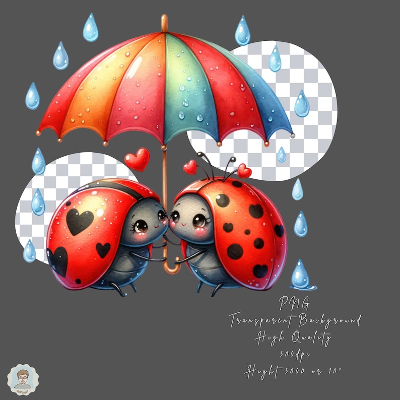 Cute Ladybug Valentine Clipart, Love Bug Clipart, Valentine Sublimation ...
