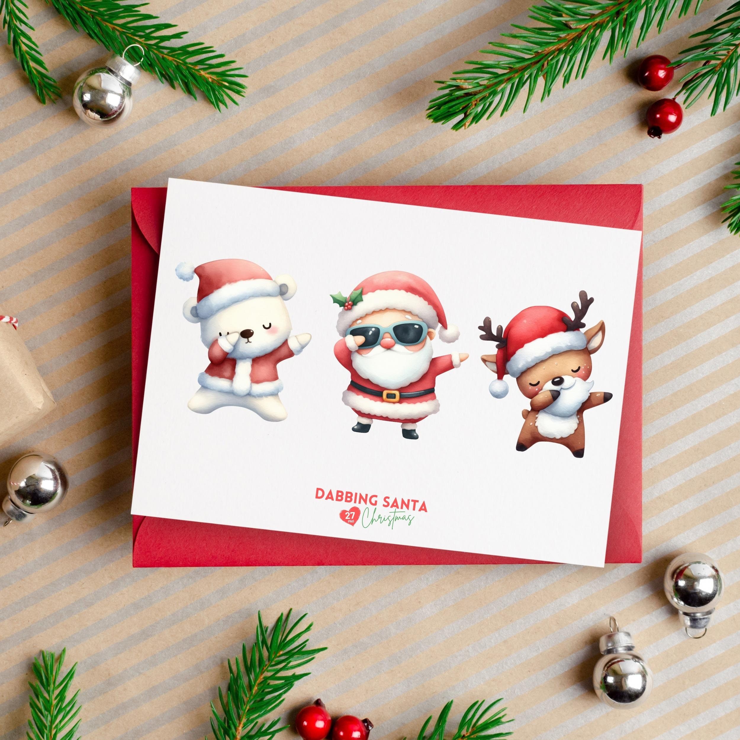 Santa Dabbing Png, Christmas Dabbing Bundle PNG, Reindeer Dab, Penguin ...
